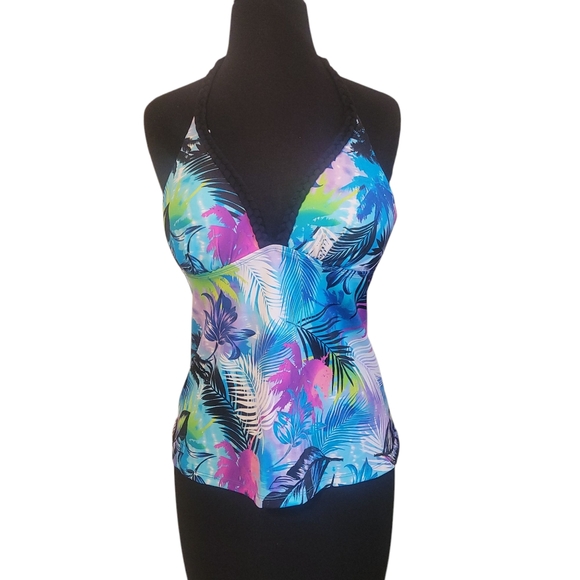 O'Rageous | Swim | Euc Orageous Tropical Halter Style Tankini Size ...